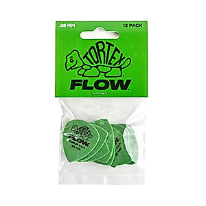 Jim Dunlop Tortex Flow Standard .88mm Guitar Picks (558P.88), Pack of 12