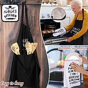 Vicenpal 10 Pcs Nana Gifts Set Including Cotton Apron Tea Towel Bamboo Kitchen Cooking Spatula Pot Holders Oven Mitt Nana Birthday Christmas Holiday Favor