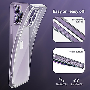 GANSBOL Transparent iPhone 13 Pro Max Case, Crystal Clarity, Military-Grade dropproof, Soft Thin Shockproof Protective Cover iPhone 13 Pro Max Clear Case - 6.7 inch