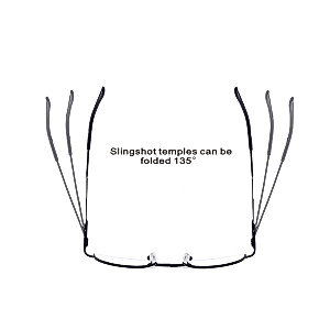 DABYDA Half Reading Glasses，Metal Frame Readers for Women Men with Pouch (2 Pairs 1.5)