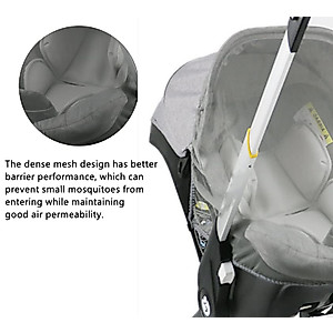 Baby Stroller Netting Cover Compatible with Doona, Breathable Encrypted Stroller Full Cover Net fit Doona, Portable Durable & Easy Fitting Infant Sunshade Compatible with Car Seat & Stroller