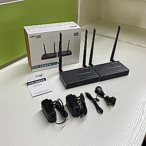 Wireless HDMI Transmitter and Receiver with Loopout, MT-VIKI Wireless HDMI Extender 300ft for Streaming Video/Audio from Laptop, PC, Smartphone to HDTV/Projector