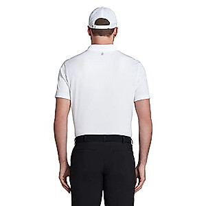 IZOD Men's Performance Golf Grid Polo, White, X-Large