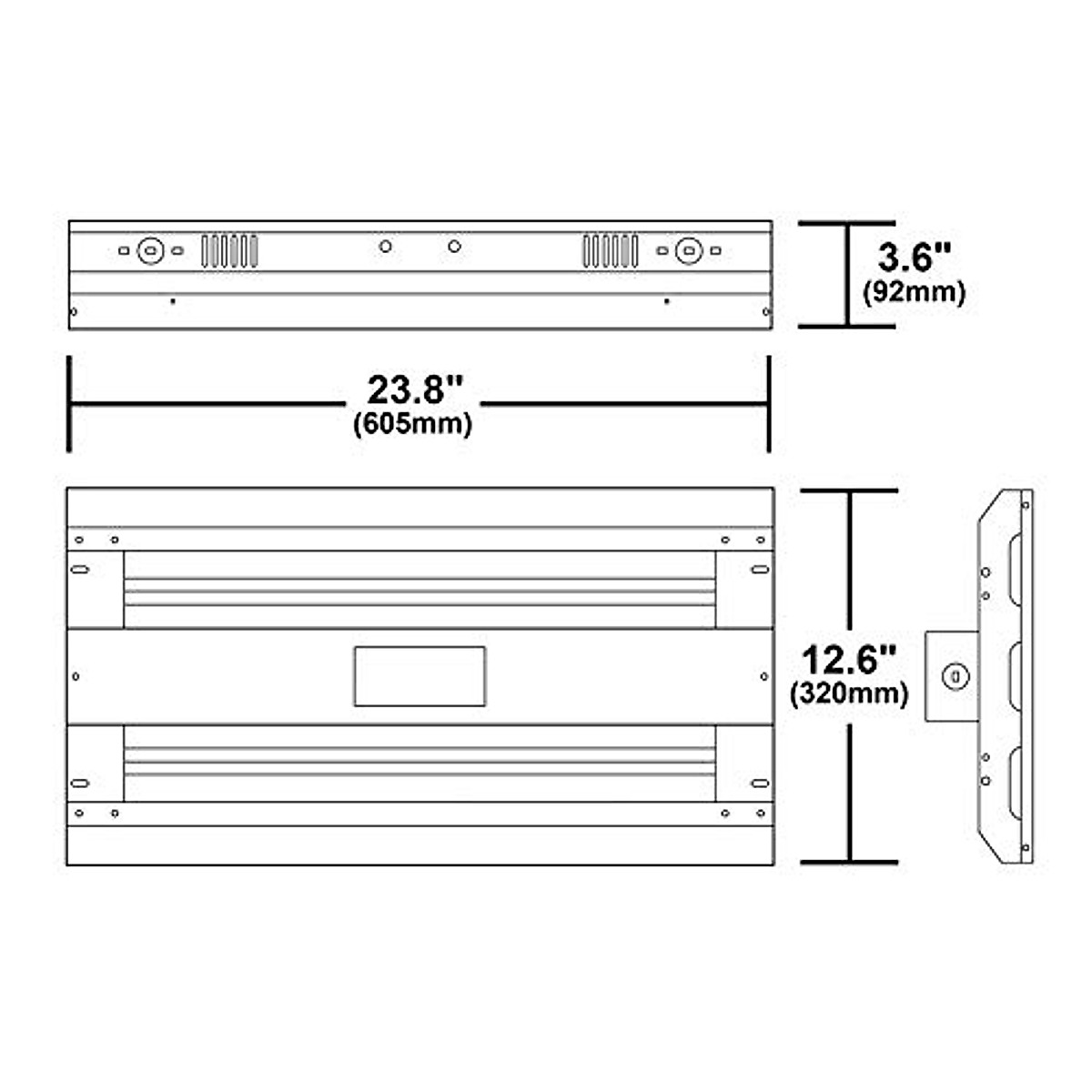 NICOR Lighting HBL3110UNV50K LED High Low Bay, White