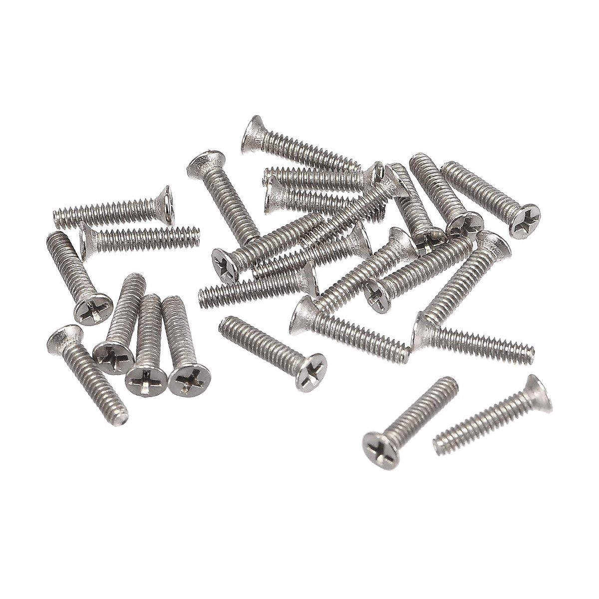 uxcell M1.6 x 8mm Phillips Screw Fastener Silver Tone for Laptop PC TV Fan Switch 500pcs