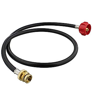BISupply Propane Hose 1 lb Converter Adapter, 16.4oz to 20lbs Converter - Tank Bottle Line Adapter, Converting Hoses 4ft