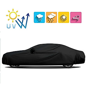 Car Cover Compatible with Volvo S40 S60 S70 S80 S90 Plus Velvet Custom Full Car Cover Dustproof Waterproof Snowproof Sun Protection (Color : Black, Size : S60 Inscription)