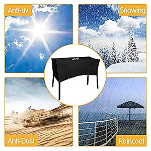 Uniflasy Heavy Duty Patio Cover for Camp Chef 2 Burner Stoves, Fits OSD-60LW, EX-60, CC-60, DL-60, DC-60LW, DH-280, DH-170, SOC-60, UV and Water Resistant Double Stove Cover