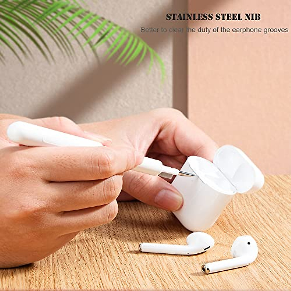 Cleaner Kit for Airpods Cleaning kit for Airpod Phone Cleaner Pen with Brush for Bluetooth Earbuds Keyboard Cellphones Wireless Earphones Laptop Camera 08E