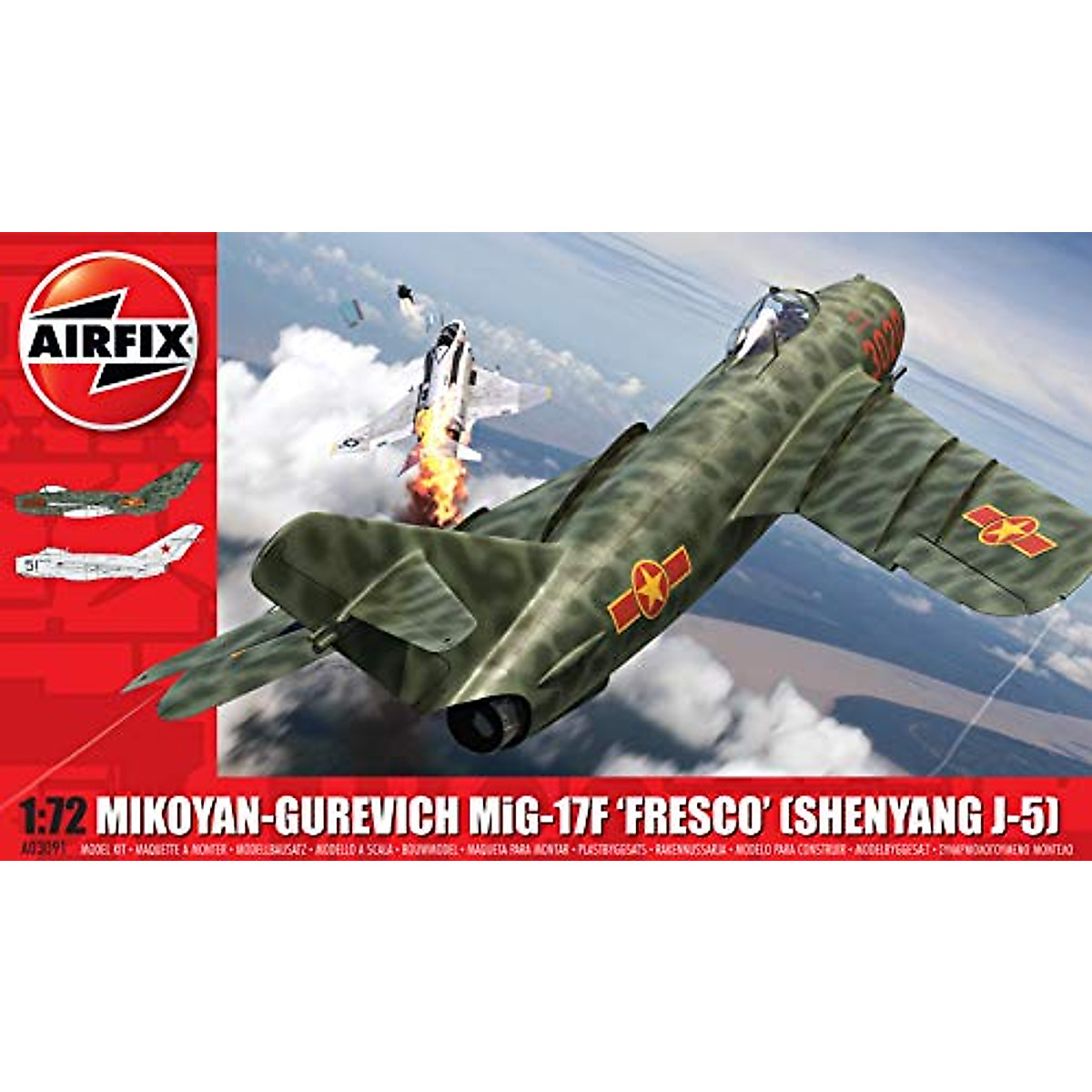 Airfix Mikoyan-Gurevich MiG-17F Fresco 1:72 Military Aviation Plastic Model Kit A03091