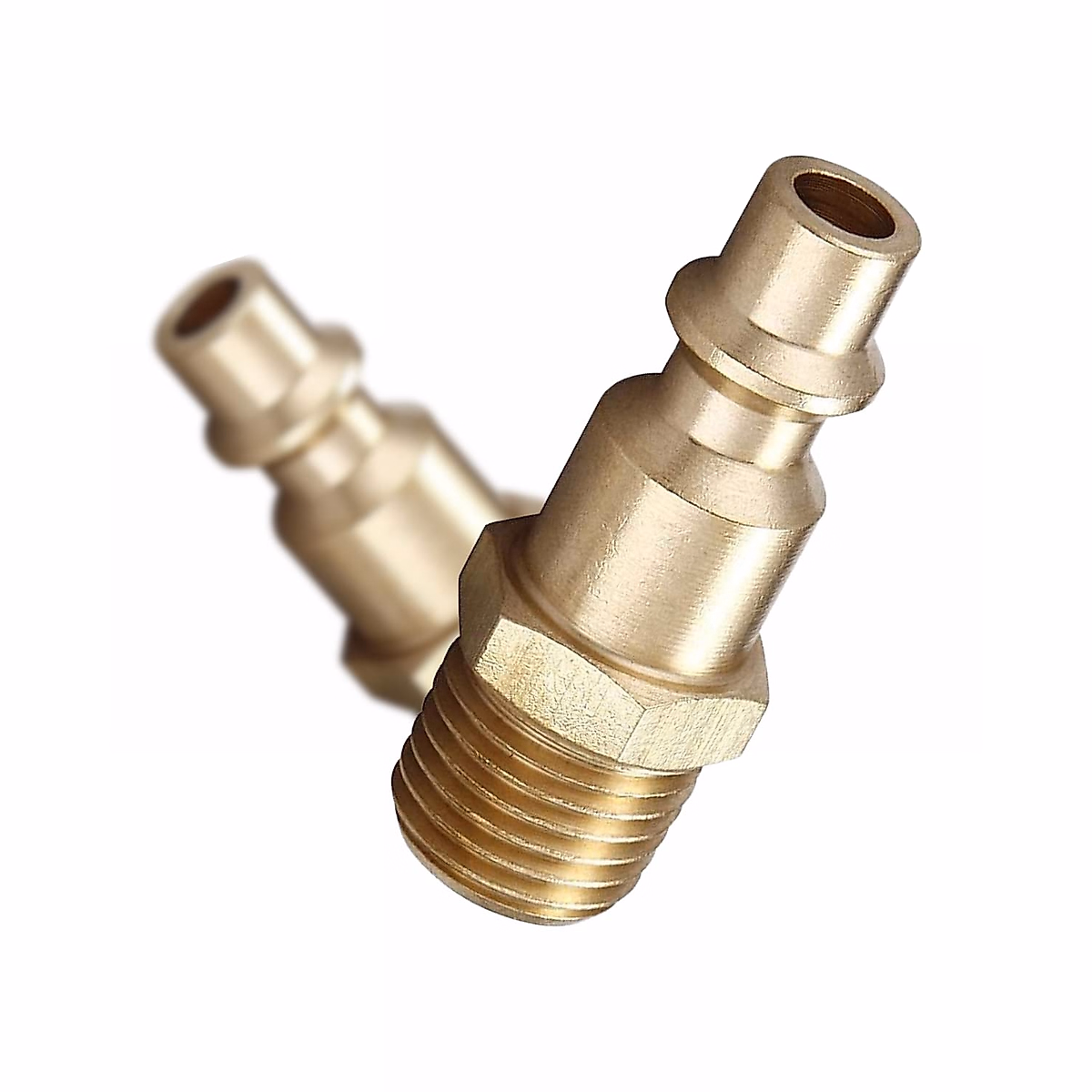 T TANYA HARDWARE Brass 1/4-Inch NPT Male Industrial Air Hose Quick Connect Adapter, Air Coupler and Plug Kit, Air Compressor Fittings, 10pcs (Male NPT)