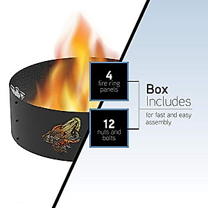 Blue Sky Outdoor Living FR361208-MW Round Ring Fire Pit, Minnesota Wild