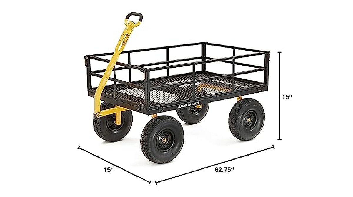 Gorilla Carts 1400 lb Heavy-Duty Utility Cart