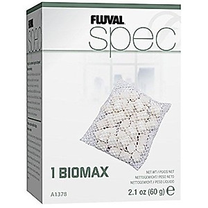 Fluval SPEC Replacement Filter Kit - Includes: Fluval SPEC Replacement Foam Filter Block, Fluval SPEC Biomax 2.1oz, and Fluval SPEC Carbon Filter Media - 3-Pack Bundle