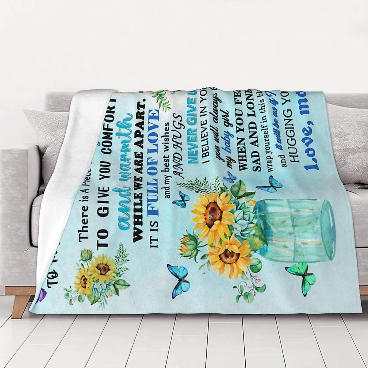 Wotail Daughter Gifts from Mom, Daughter Gifts, Gifts for Daughters Adult, Gift for Daughter, Gifts for Daughter, Ddaughter Blanket from Mom 40" X 50"