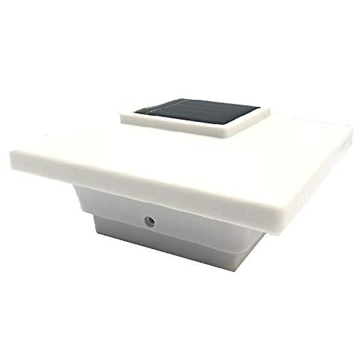RELIGHTABLE Solar (12-Pack) Low Profile Black/White Will Fit 3.5"X3.5" and 4"x4" Post Deck Cap Fence LED Light (White)
