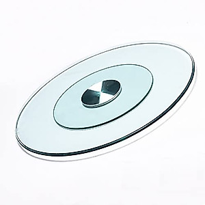 Dining Table Tempered Glass Turntable,Lazy Susan Turntable For Kitchen,360 Degree Swivel Dining Table Serving Tray,Clear Glass Rotating Serving Tray Silent Bearing 24/28/32/34/36/40 Inch