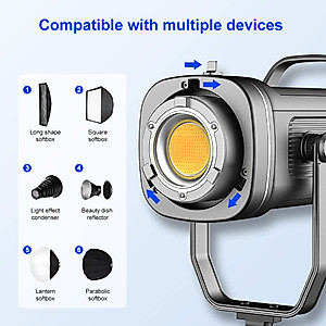 GVM 150W LED Video Light 2700K~7500K Video Light Photography Studio Light Kit with Lantern Softbox & Stand, CRI97+TLCI97 with 8 Lighting+Custom Effects for Outdoor Shoot YouTube Videos