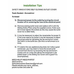 6-Pack Safety Innovations Self-closing (2 Screw) Decora Outlet Covers- An Alternative To Wall Socket Plugs for Child Proofing Outlets (White)