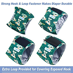Leekalos Male Dog Diapers (3 Pack), High Absorbing Dog Belly Bands for Male Dogs, Washable Reusable Dog Male Wraps (Koala, Large)