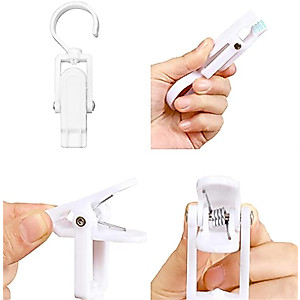 10 PCS Super Strong Plastic Swivel Hanging Hooks Home Swivel Laundry Clips Curtain Clips Clothes Pins Beach Towel Clips,1 PCS Self Adhesive Towel Bar No Drill Hand Towel Hanger