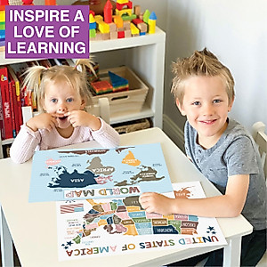 16 Boho Kids Educational Posters For Toddlers - Teacher Posters For Classroom Posters Elementary, Pre K Learning Posters For Toddlers 1-3, Kindergarten Homeschool Supplies, Alphabet Poster For Toddler