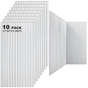 Woanger 10 Pack Large Acoustic Panels, Soundproof Sound Absorbing Wall Panels, 47 x 24 Inch Self Adhesive Acoustic Sound Dampening Panels for Room Recording Studio(White)