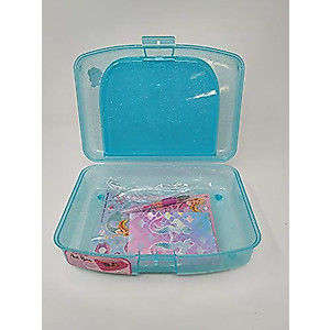 Hot Focus Art Box W/Compartments with Pad Locks and Keys – Mermaid Twins Girls School Pencil Case Box Includes Neon Gel Pen, Notepad and Stickers, Aqua, Blue, Silver, red, Purple, Pink (426 MM)