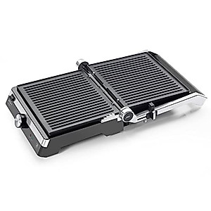 Arzum Panini Press, Sandwich Maker, Electric Indoor Grill, Stainless Steel Top Surface, Non-stick Die-cast Aluminium Plates, Upright Storage, Opens 180 degrees, 6 Slices, 1500W, Large (AR2023-UL)