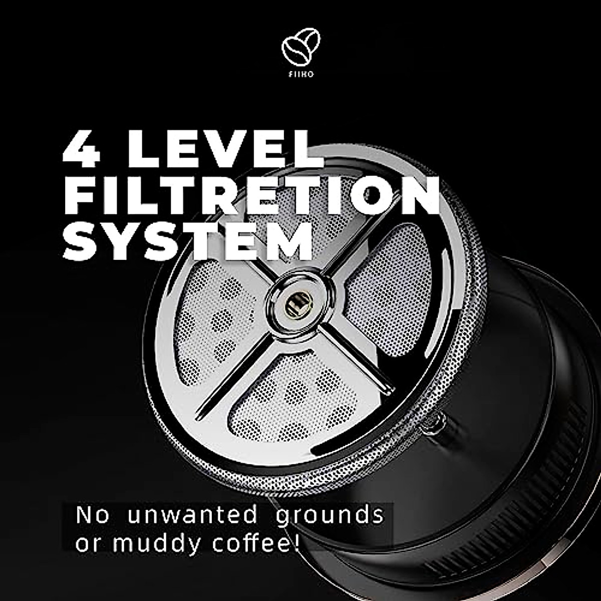 French Press Coffee and Tea Maker（34oz）,304 Stainless Steel Coffee Press with 4 Filters Screen-100% No Residue -German Heat-Resistant Borosilicate Glass- BPA FREE -Dishwasherable，Copper