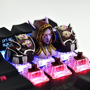 WW keycap Prince hat keycaps Metal Base Transparent Design Cheery MX Gaming Keycaps Little Prince X Zomo