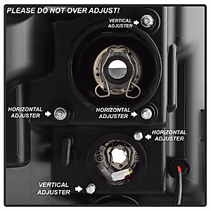 ACANII - For 2011-2016 Ford F250 F350 SuperDuty Black LED Tube Projector Headlights Headlamps Replacement Set Left+Right