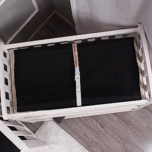 Belsden 2 Pack Waterproof Changing Pad Cover, Soft Microfiber Diaper Change Table Sheets for Baby Boys and Girls, Fit 32" x 16" Changing Pad, Machine Washable Durable, Black & Dark Grey