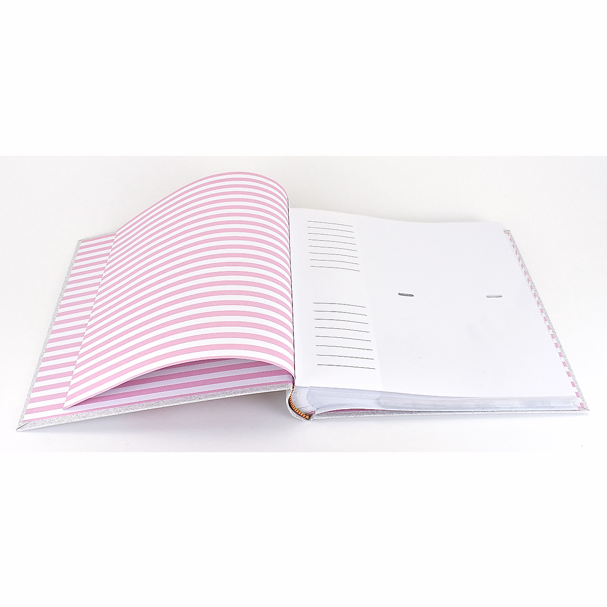 MCS 200-Pocket Baby 4x6 Photo Album with Writing Space, 8.5 x 8.5 Inches, Baby Pink Elephant