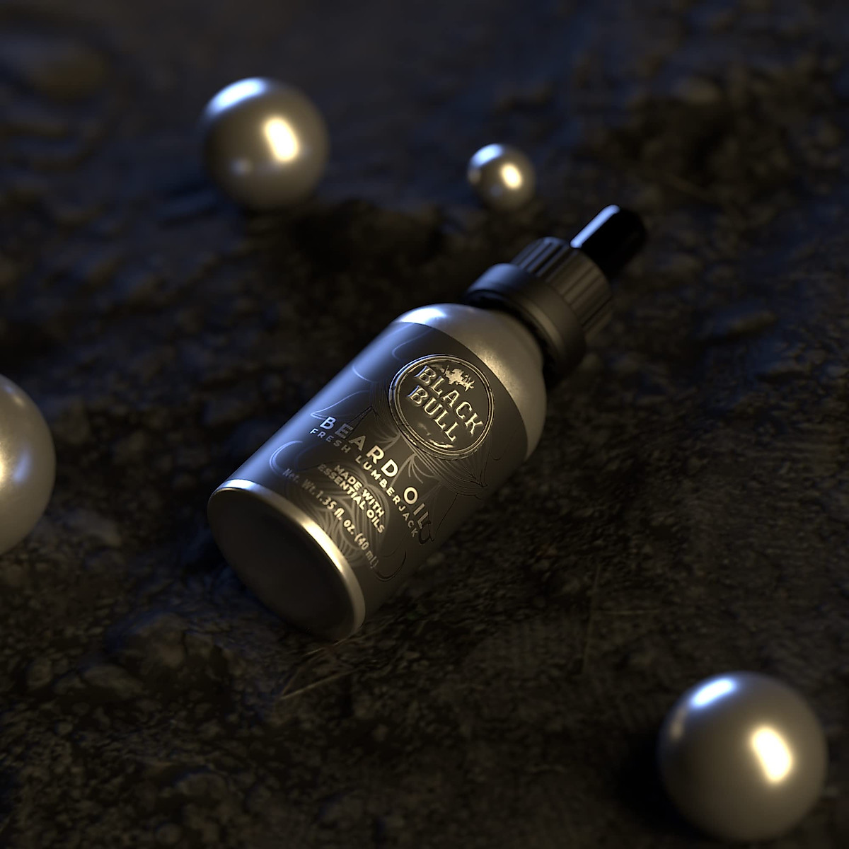 BLACK BULL MEN CARE: Beard Oil, Beard Growth Oil, 100% Natural, made with Essential Oils, Jojoba, Avocado and Menthol, Pack of 2, Beard Products, 40ml