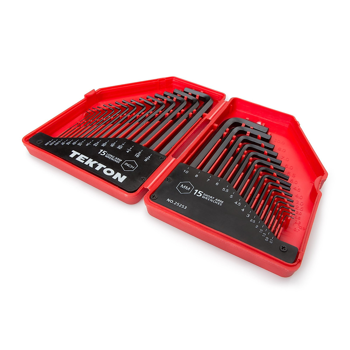 TEKTON Hex Key Wrench Set, 30-Piece (.028-3/8 in., .7-10 mm) | 25253