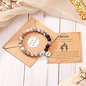 UPROMI Mothers Day Gifts for Mom Gifts from Daughter Son, Best Mom Ever Gifts, Great Birthday Gifts for Mom Bracelet Mama Mother of The Bride Groom Gifts