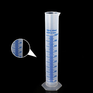 GSHLLO 100ml Plastic Graduated Cylinder Transparent Measuring Cylinder Science Measuring Tube Liquid Graduated Tool Lab Graduated Tube Clear Scientific Measuring Tool