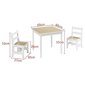 Panana Kids Table and Chairs Sets Children's Desk Table with 2 Chairs Stools Set for Preschoolers Boys and Girls Dinner and Learning Table Chairs Set