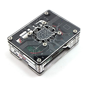 C4Labs Zebra Virtue Fan Case for Raspberry Pi 4B, 3, 2 and B+ (Black Ice)