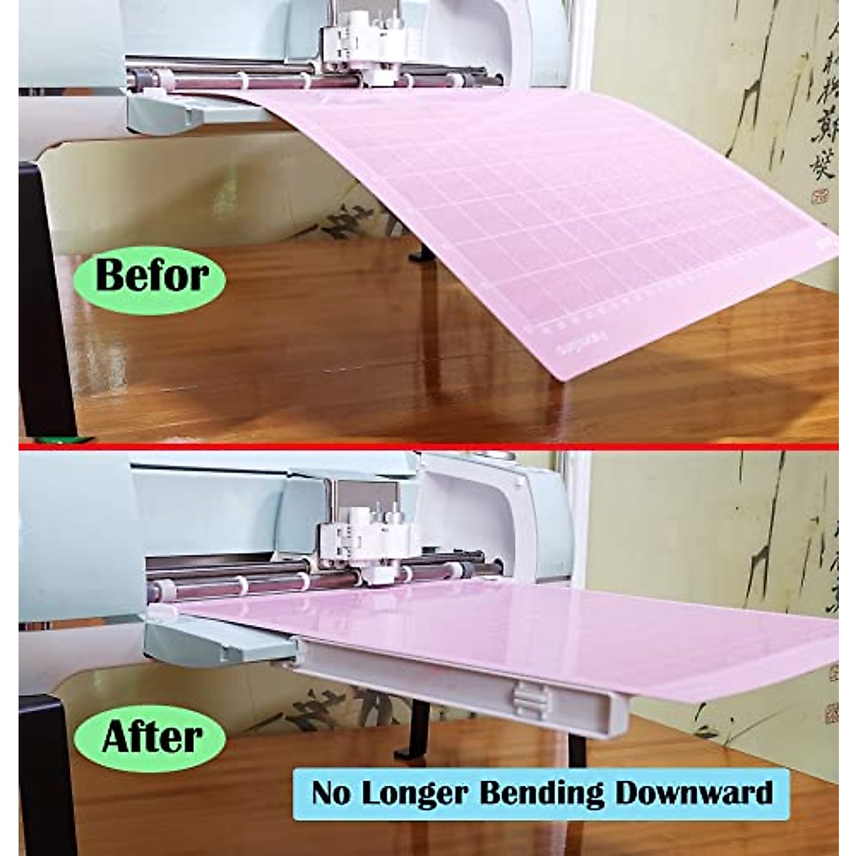Extension Tray Compatible with Cricut Maker3 Maker and Explore Air3 Air2 Air,Cutting Mat Extender Support for Maker and Explore Air Series (White)