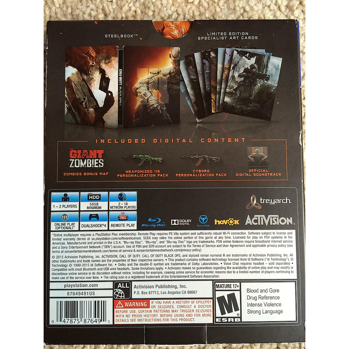 Call of Duty Black Ops III Hardened Edition GameStop Exclusive