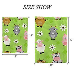 My Little Nest Seasonal Garden Flag Funny Animals Double Sided Vertical Garden Flags for Home Yard Holiday Flag Outdoor Decoration Farmhouse Banner 12"x18"