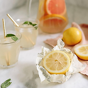 Abeego The Original Beeswax Food Storage Wrap - The Foundation - Bundle of 6 Variety Square and Rectangle Sheets (S,M,L)