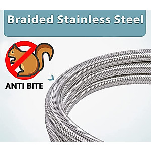 GGC 6 FT Stainless Steel Braided Propane Adapter Hose,1Lb to 20Lb Propane Conversion for Type1 LP Tank/QCC1,Bulk Portable Appliance and Gas Grill-CSA Certified