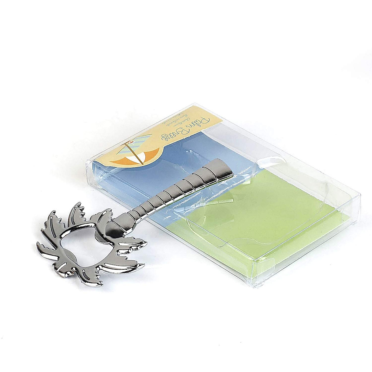 10pcs Palm Tree Coconut Tree Wine Bottle Opener Wedding Party Favor (Silver)