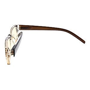 CessBlu Anti Blue Rays Eyeglasses Computer Reading Glasses(Brown-Clear) +3.50