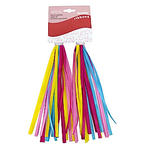 Artcxc 1Pair(2pcs) Kid's Bike Handlebar Polyester Streamers Satin Ribbons for Children's Bicycle Scooter Trike and Baby Carrier Decorative Accessories