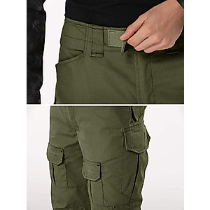 TRGPSG Men's Hiking Pants, Outdoor Lightweight Travel Pants Cargo Pants Work Pants for Men WG4F ArmyGreen 34