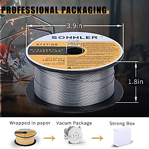0.035 flux core welding wire, 2Lbs E71T-GS Low Splatter gasless Carbon Steel Mig Welding Wire Compatible With HF Fourney Harbor Welder(1 PACK)